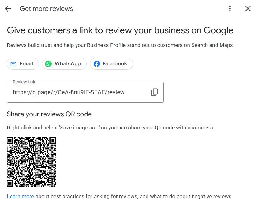 Google Adds Official Help Page for Review Requests via Link or QR Code